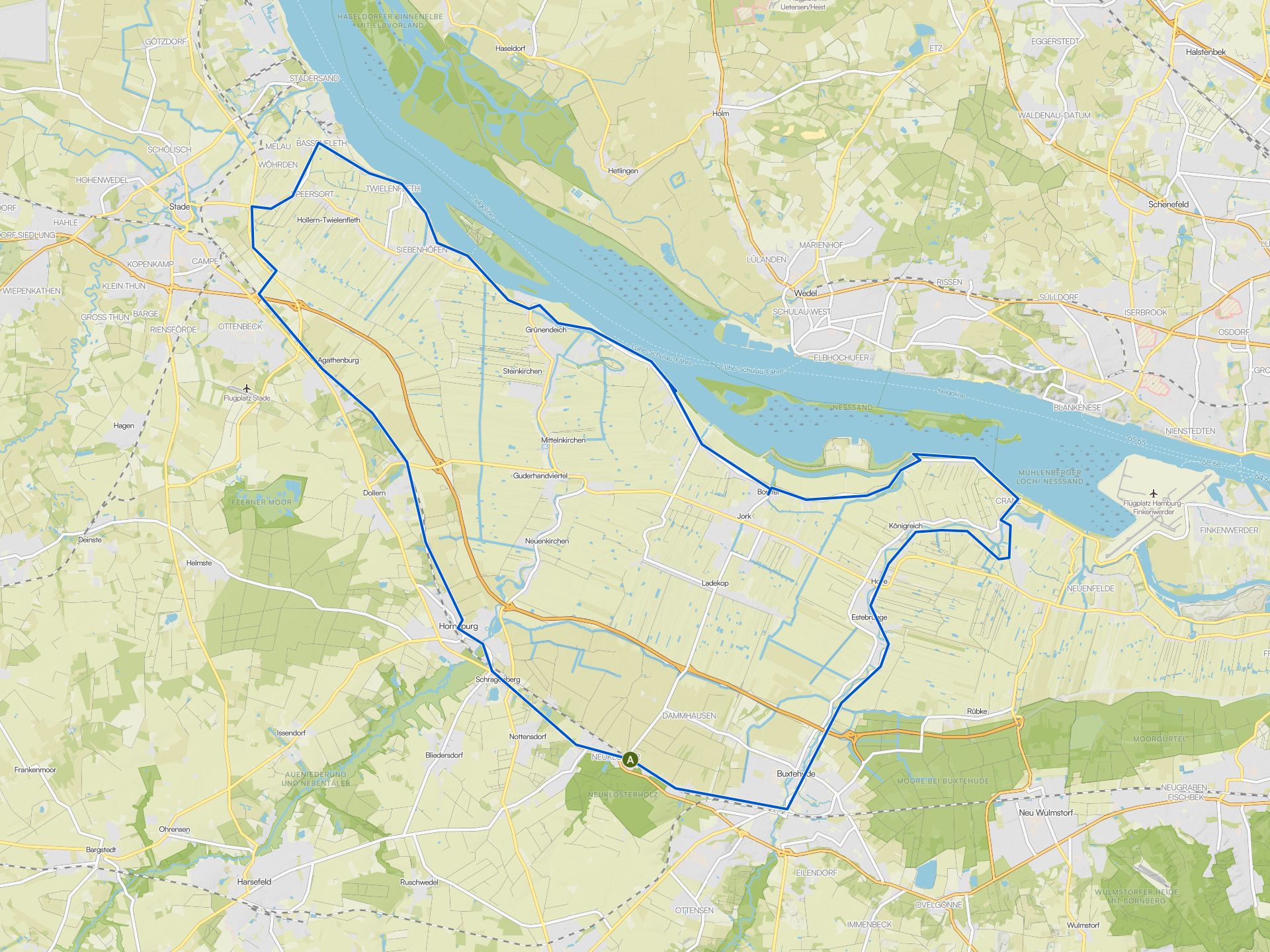 The best traffic-free bike rides around Buxtehude | Komoot